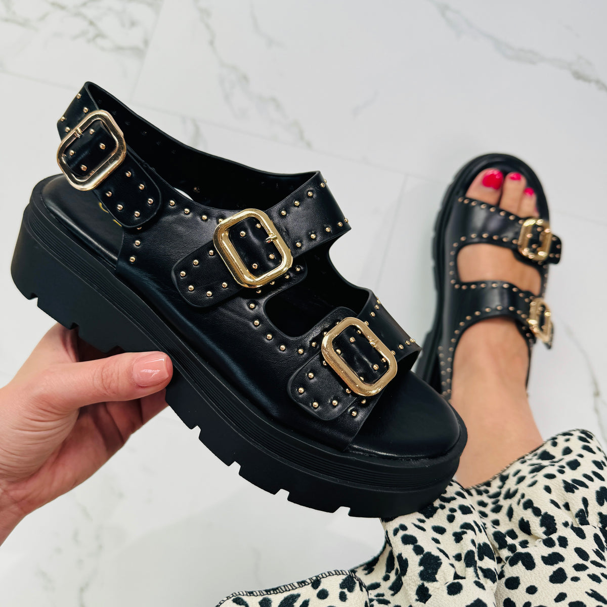 5478 Black Sandaal – CS Shoes B.V.